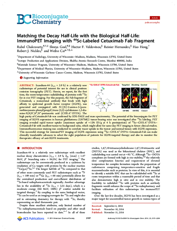 (PDF) Matching the decay half-life with the biological half-life ...