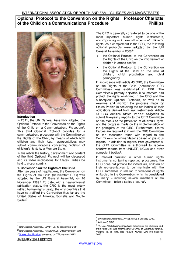 (PDF) Optional Protocol to the CRC on a Communications Procedure