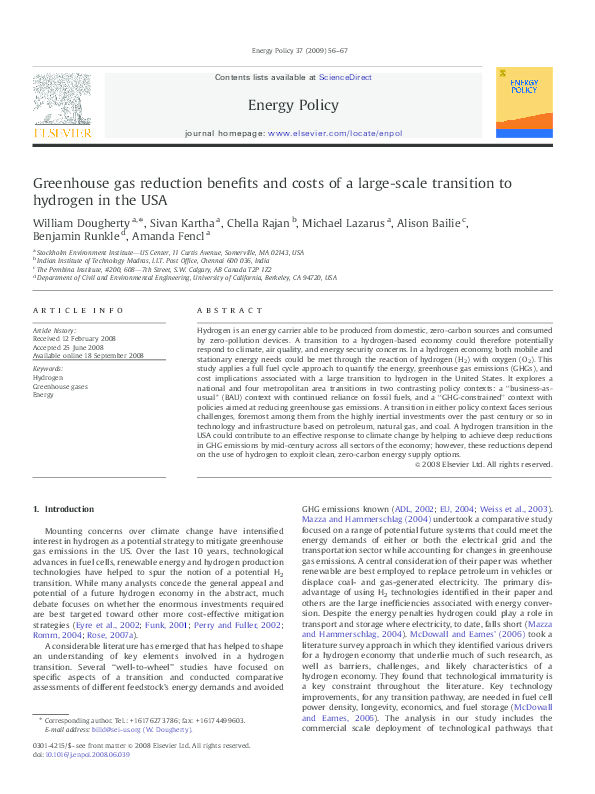 (PDF) Greenhouse gas reduction benefits and costs of a large-scale ...