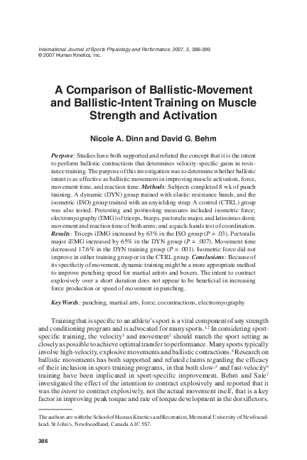 (PDF) A comparison of ballistic-movement and ballistic-intent training ...