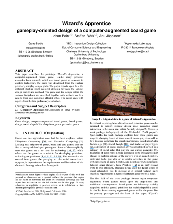 (PDF) Wizard's apprentice gameplay-oriented design of a computer ...