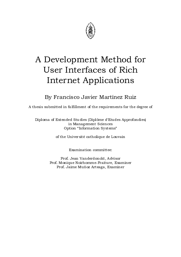 (PDF) A Development Method for User Interfaces of Rich Internet ...