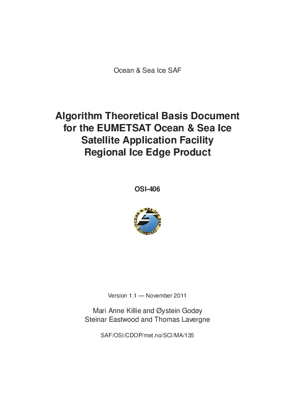 (PDF) Ocean & Sea Ice SAF Algorithm Theoretical Basis Document for the EUMETSAT Ocean & Sea Ice ...