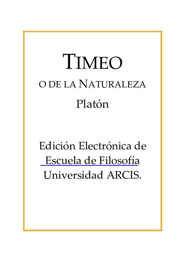 (PDF) Platon - Timeo