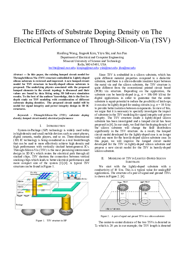 Pdf The Effects Of Substrate Doping Density On The Electrical