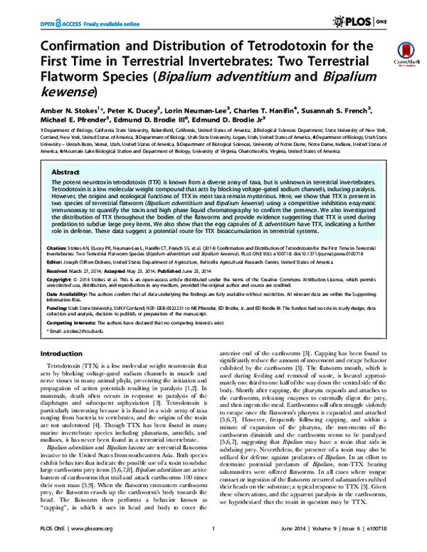 (PDF) First record of the invasive land flatworm Bipalium adventitium ...