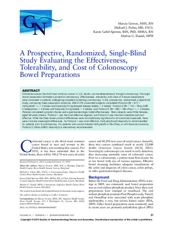 (PDF) A Prospective, Randomized, Single-Blind Study Evaluating the ...
