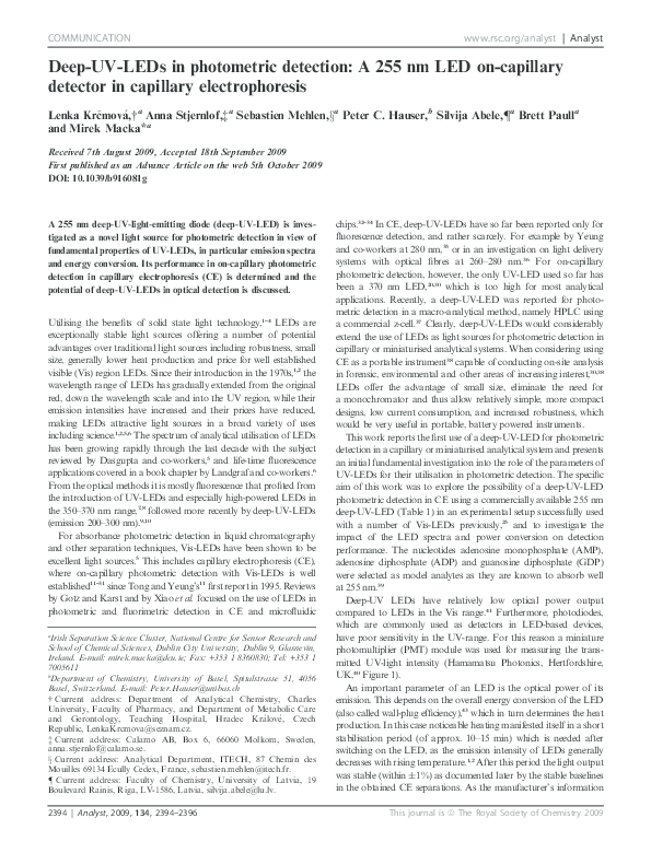 (PDF) Novel integrated paired emitter-detector diode (PEDD) as a miniaturized photometric ...