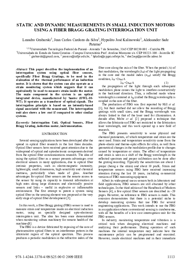 (PDF) Static and dynamic measurements in small induction motors using a ...