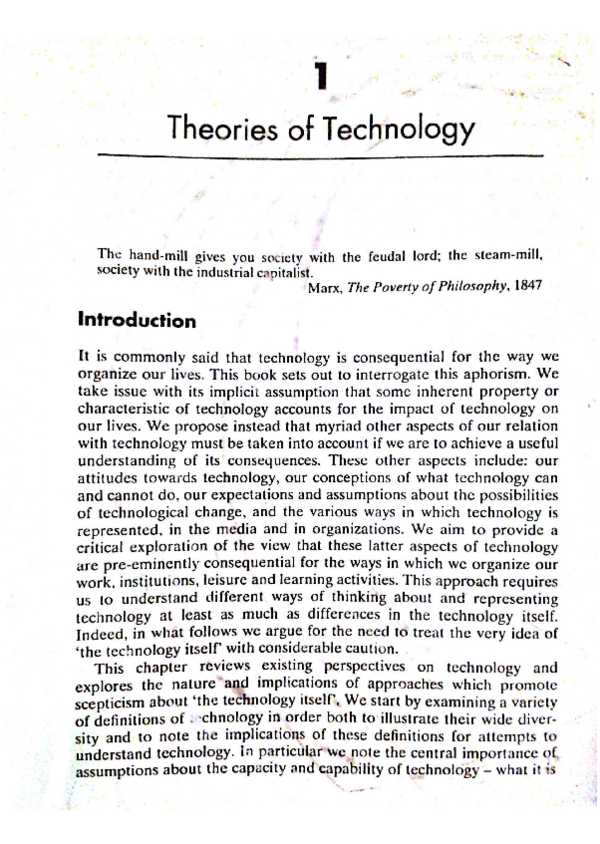 (PDF) Theories of Technology