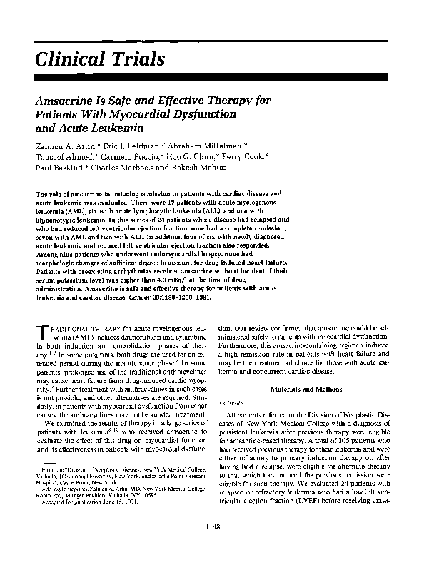 (PDF) Amsacrine is safe and effective therapy for patients with ...