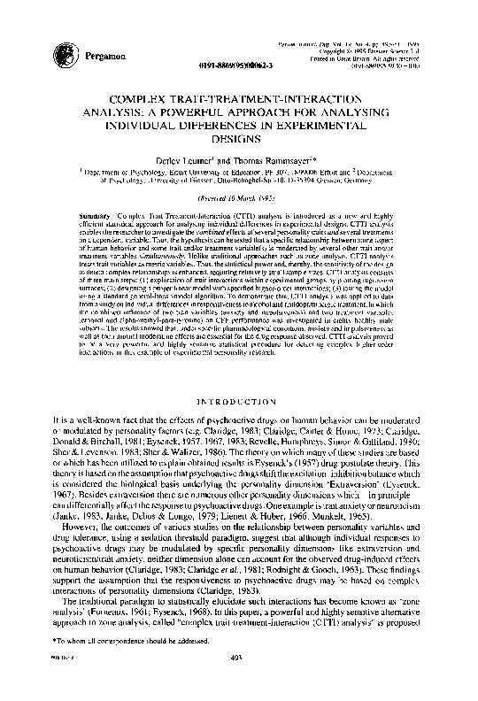 (PDF) Complex Trait-Treatment-Interaction analysis: A powerful approach for analysing individual ...