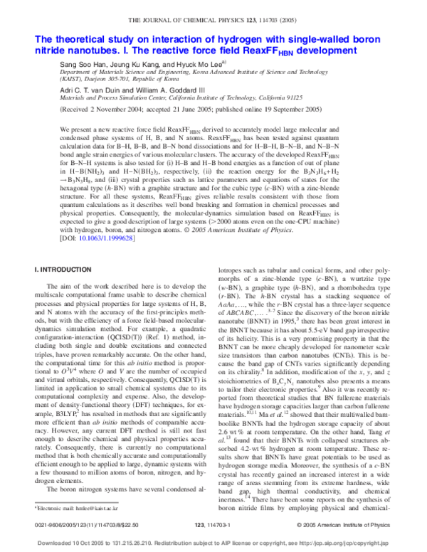 (PDF) The theoretical study on interaction of hydrogen with single ...