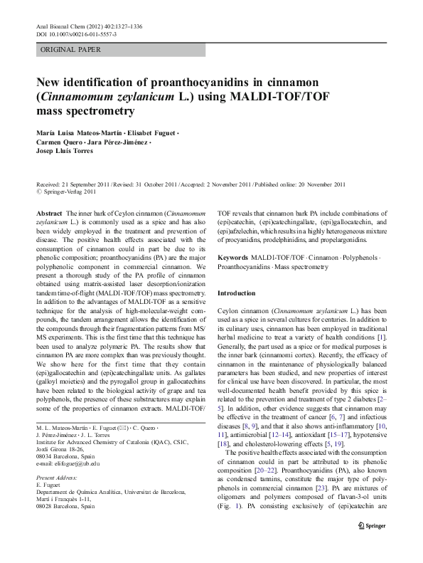 (PDF) Quantification of coumarin and related phenolics in cinnamon samples from south India ...