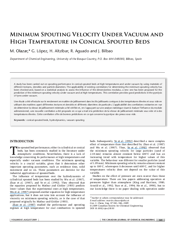 (PDF) Minimum spouting velocity under vacuum and high temperature in ...