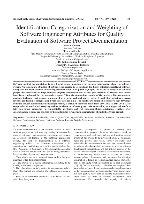 (PDF) DOCUMENT TEMPLATES FOR STUDENT PROJECTS IN SOFTWARE ENGINEERING ...