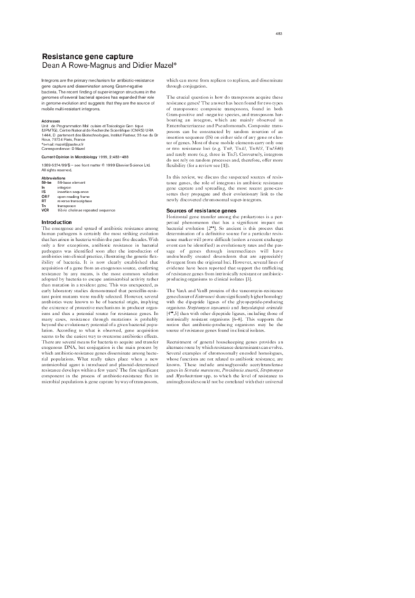 (PDF) Resistance gene capture