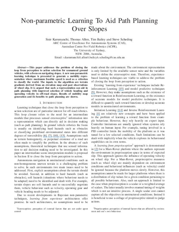 (PDF) Non-parametric Learning to Aid Path Planning over Slopes