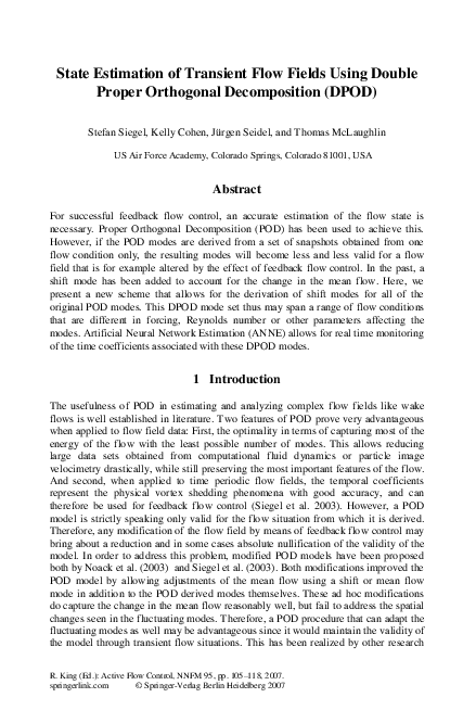 (PDF) Large Eddy Simulations of Flow Over a Circular Cylinder Using Unstructured Grids