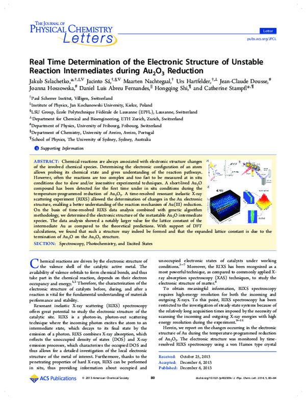 (PDF) Real time determination of the electronic structure of unstable ...