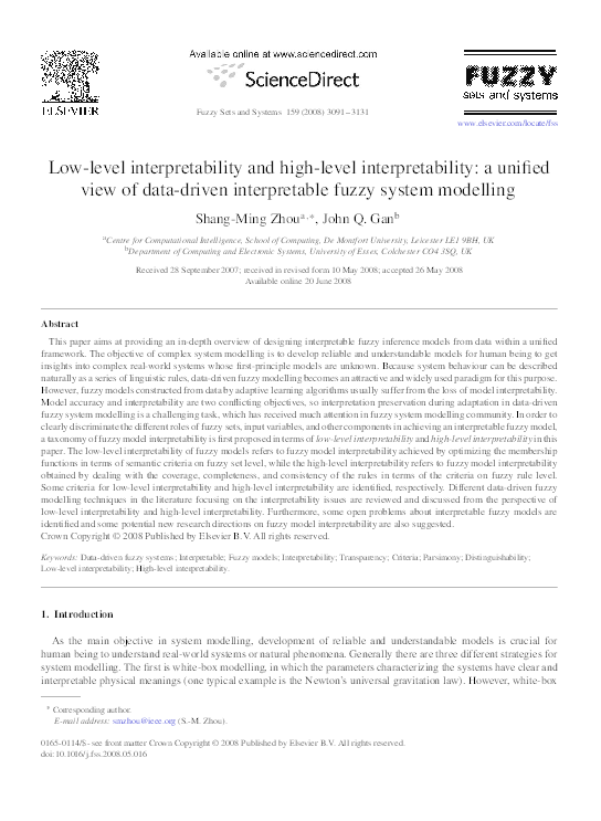 (PDF) Low-level interpretability and high-level interpretability: a unified view of data-driven ...