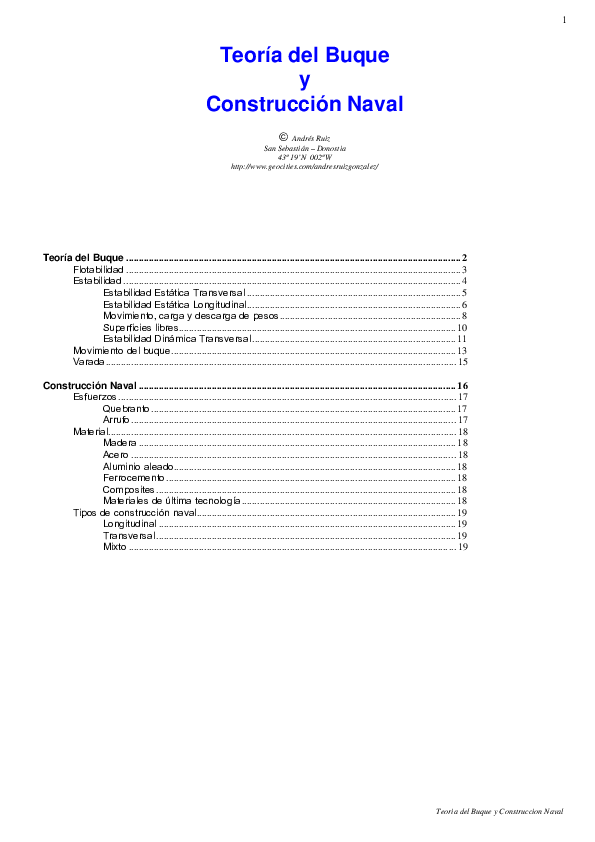 (PDF) Teoría del Buque y Construcción Naval