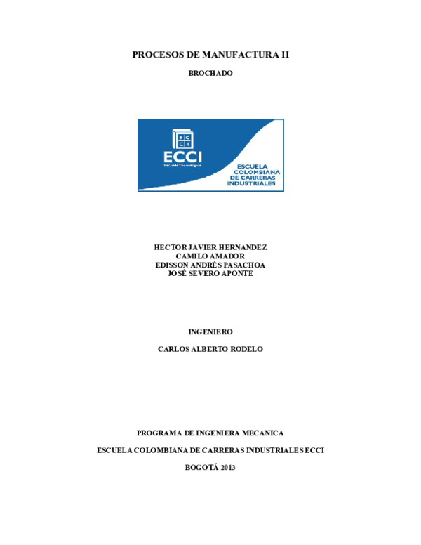 (PDF) PROCESOS DE MANUFACTURA II