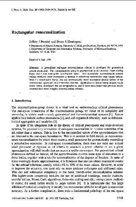 (PDF) Rectangular renormalization