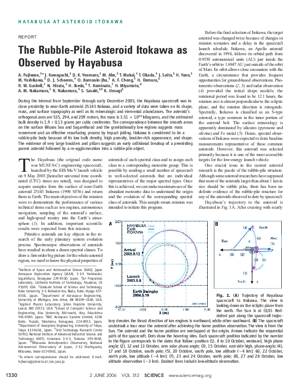 Hayabusa`s Adventure around a Tiny Asteroid Itokawa - Anciens Et Réunions