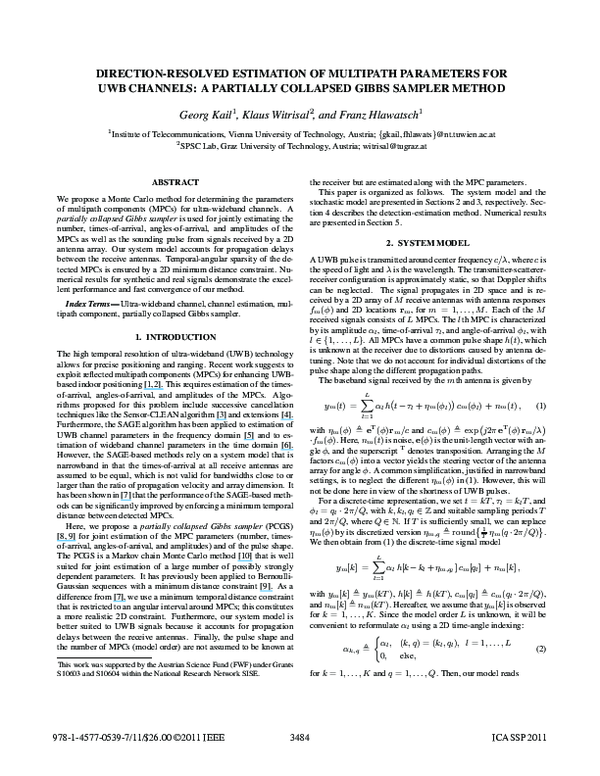 (PDF) Direction-resolved estimation of multipath parameters for UWB channels: A partially ...