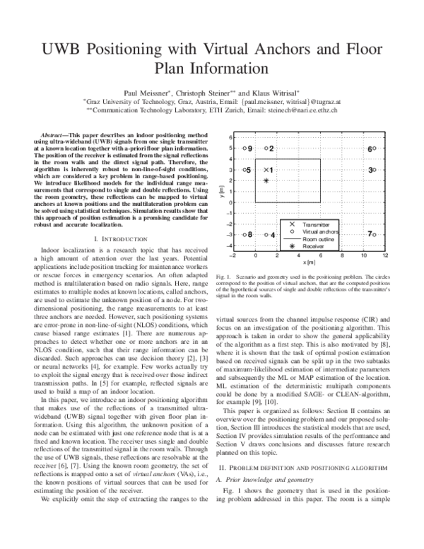 (PDF) UWB positioning with virtual anchors and floor plan information
