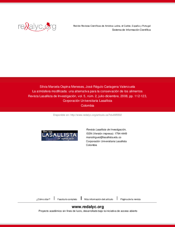 (PDF) La atmosfera modificada una alternativa para la conservacion de ...