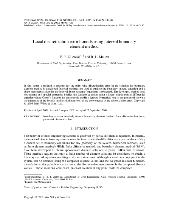(PDF) Local discretization error bounds using interval boundary element method