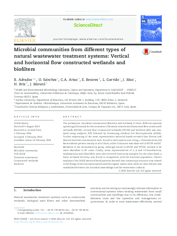 (PDF) Microbial communities from different types of natural wastewater ...