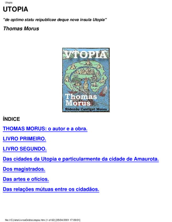 (PDF) Utopia - Thomas Morus