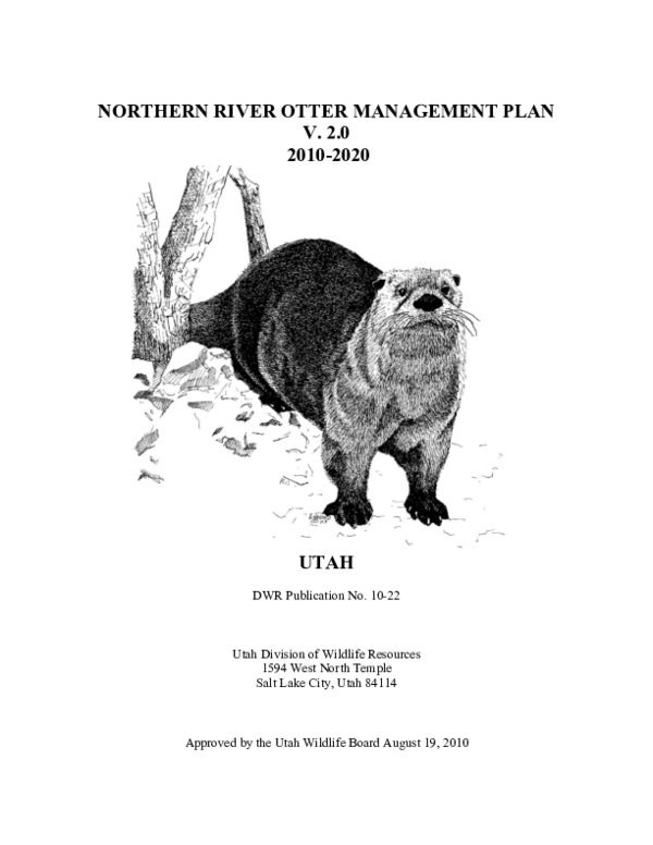 (PDF) Northern river otter management plan