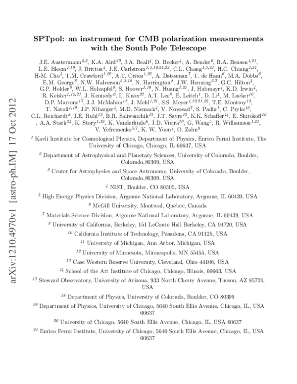 (PDF) BICEP2/SPUD: searching for inflation with degree scale ...