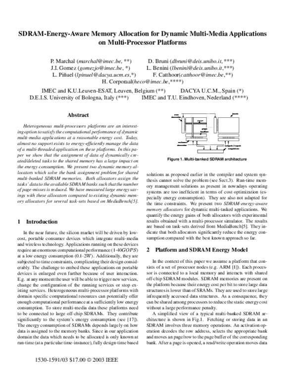 (PDF) SDRAM-Energy-Aware Memory Allocation for Dynamic Multi-Media Applications on Multi ...