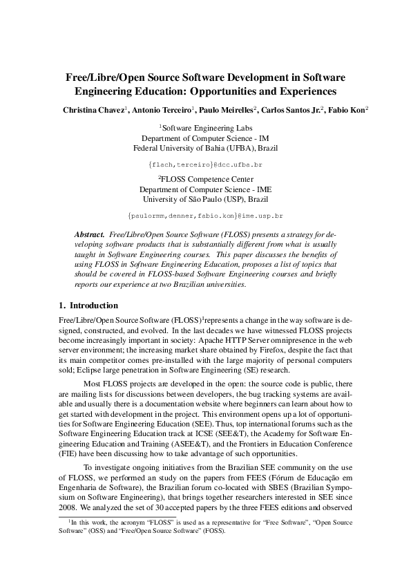 (PDF) Free/Libre Open Source Software development in developing and developed countries: A ...