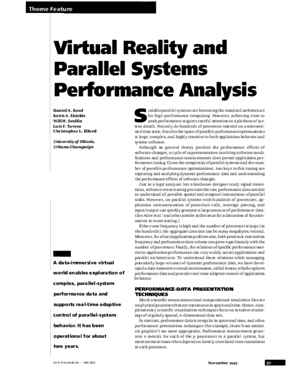 (PDF) Virtual reality and parallel systems performance analysis