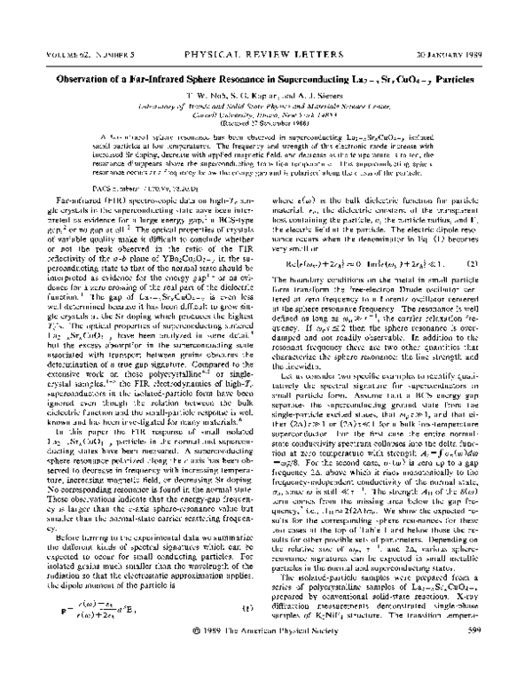 (PDF) Observation of a far-infrared sphere resonance in superconducting ...