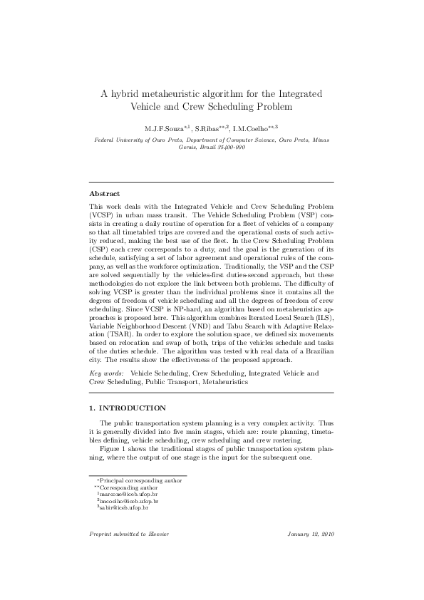 A Hybrid Metaheuristic Algorithm for the Integrated Vehicle Routing and ...