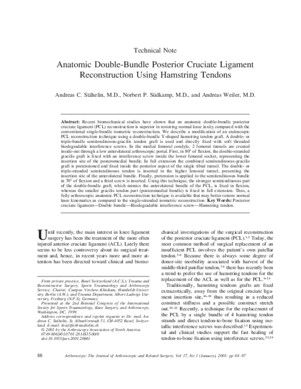 (PDF) Anatomic double-bundle posterior cruciate ligament reconstruction ...