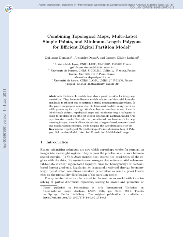 (PDF) Combining Topological Maps, Multi-Label Simple Points, and Minimum-Length Polygons for ...