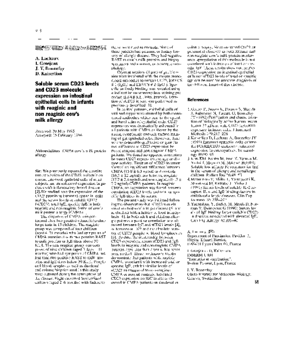 (PDF) Soluble serum CD23 levels and CD23 molecule expression on ...