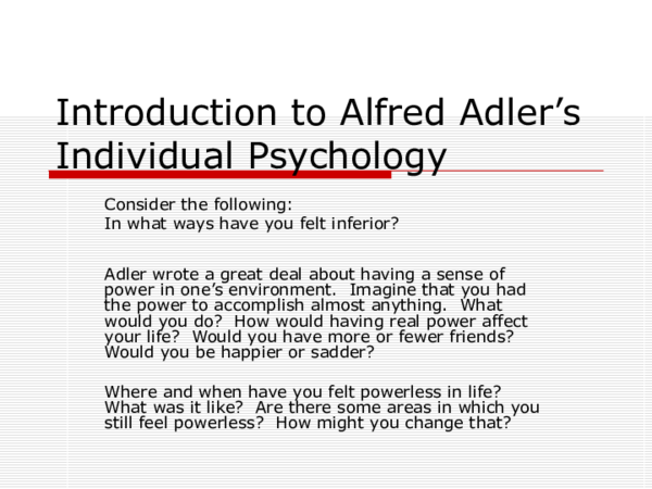 (PPT) Alfred Adler