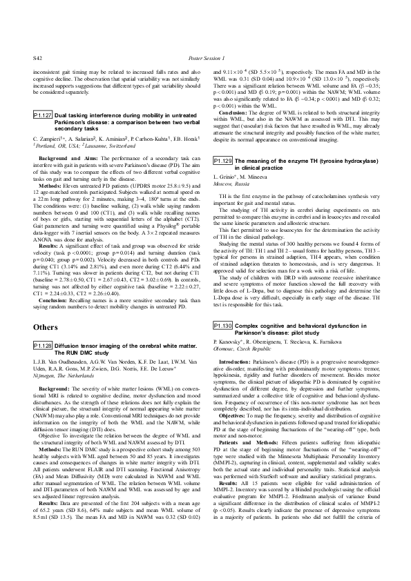 (PDF) Dual task interference during mobility in untreated Parkinson’s disease: A comparison ...