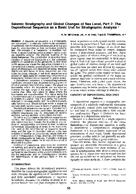 (PDF) Seismic Stratigraphy and Global Changes of Sea Level, Part 2: The Depositional Sequence as ...