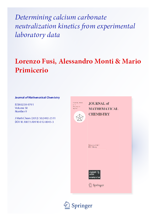 (PDF) Determining calcium carbonate neutralization kinetics from ...