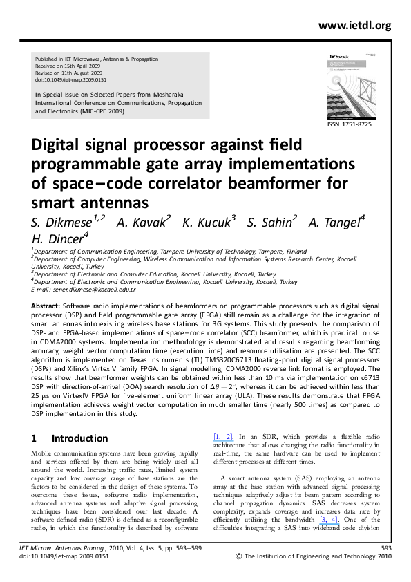 Pdf Digital Signal Processor Against Field Programmable Gate Array Implementations Of Space